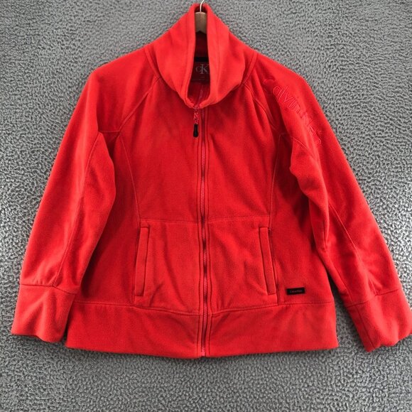 Calvin Klein | Jackets & Coats | Calvin Klein Jacket Womens Large Coral ...